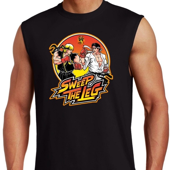 Shirts | Sweep The Leg Cobra Kai Black Muscle T | Poshmark